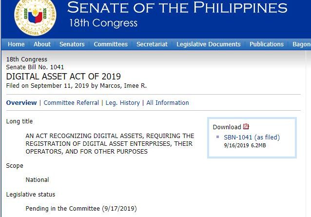 Senate Bill 1041- Digital Asset Act of 2019