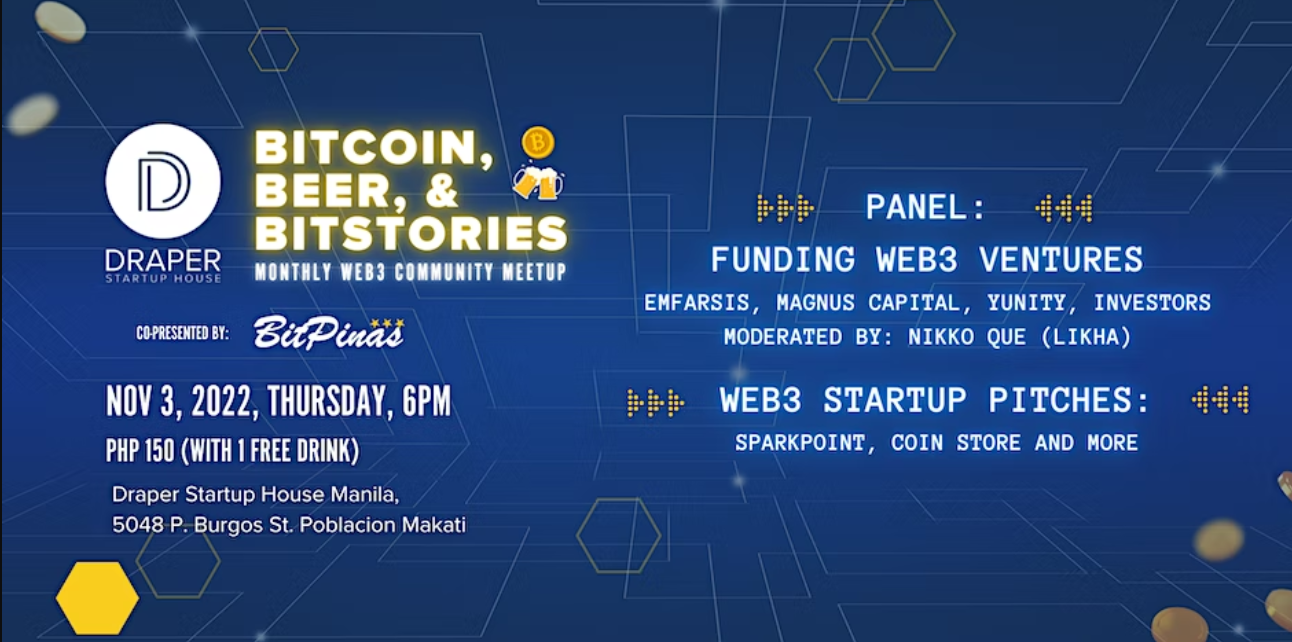 Bitcoin, Beer, & Bitstories - Nov 2022 | Crypto Events PH